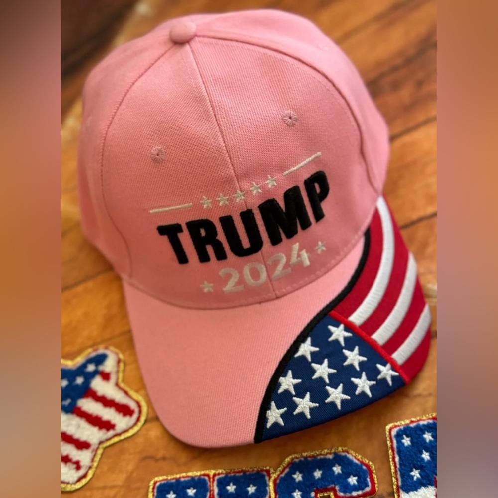 Trump 2024 Tucker Pink Hat Cap New - Gem